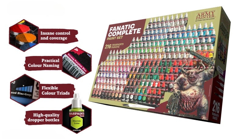 Army Painter Warpaints Fanatic Complete Paint Set | P-Rex Hobby | 5713799807006