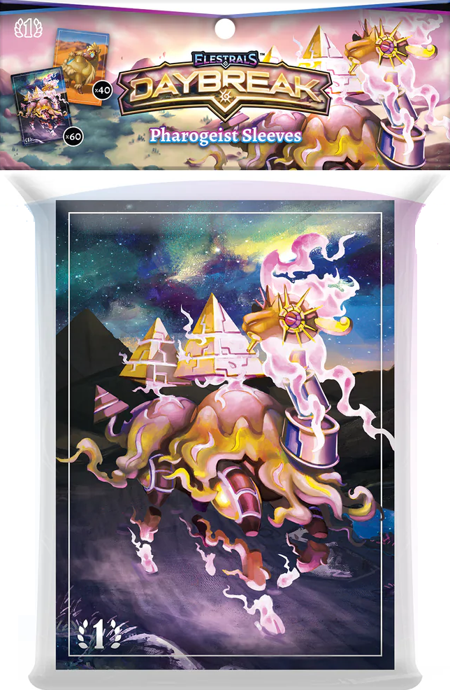 Elestrals: Daybreak- Card Sleeves- Pharogeist (60+40 ct)(810148650315) | P-Rex Hobby