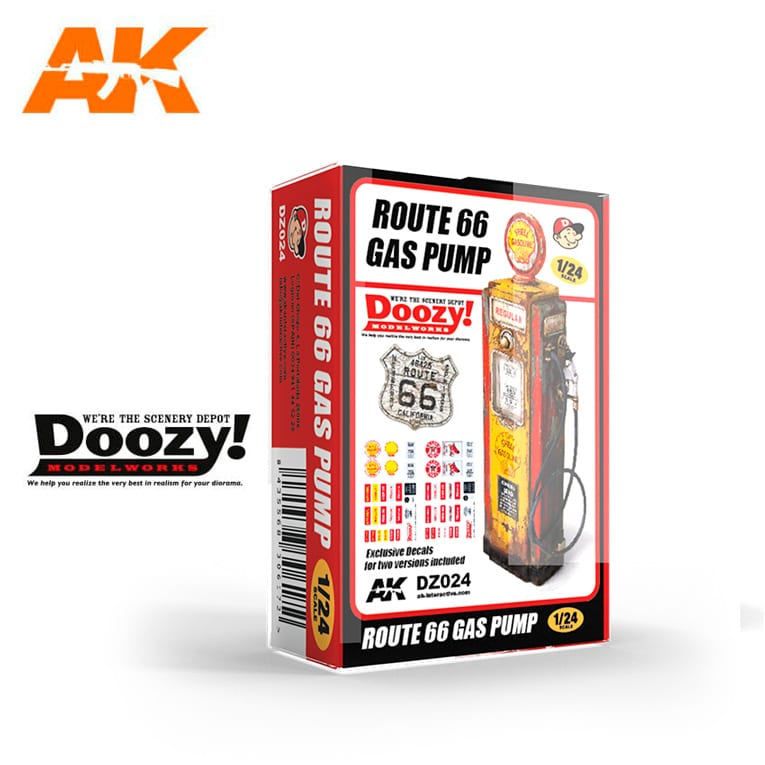 Doozy 1/24 Route 66 Gas Pump - Authentic Collectible Model | P-Rex Hobby | 8435568306172