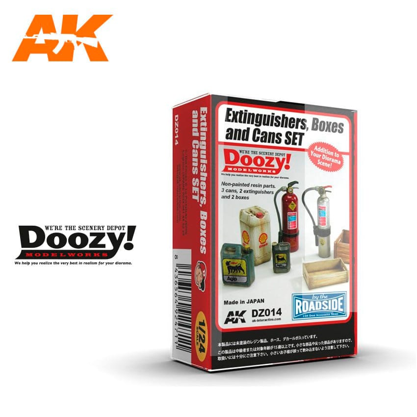 Doozy 1/24 Extinguishers Boxes and Cans Set | P-Rex Hobby | 8436564924711