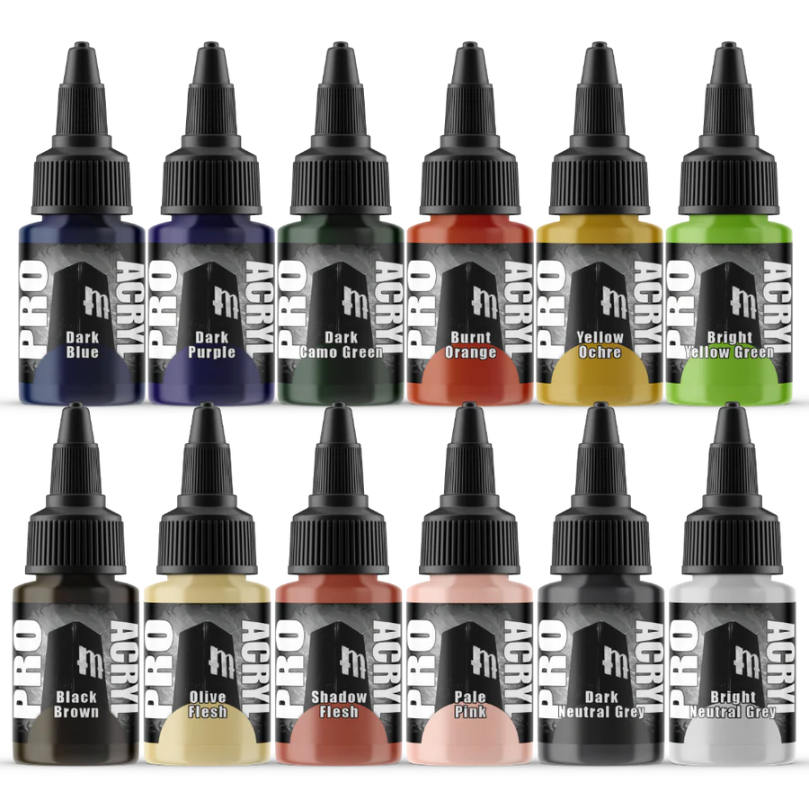 Monument Hobbies Pro Acryl Expansion Set #1 - 12 Colors (655368065224 ...