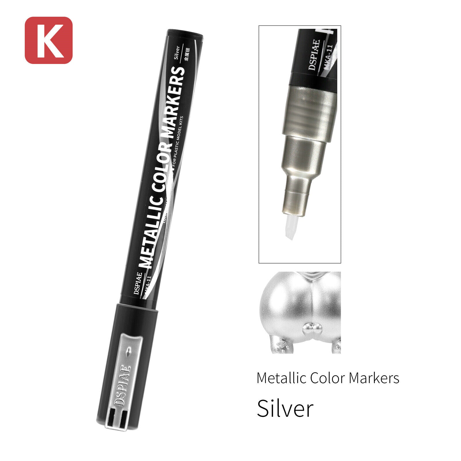 DSPIAE Super Metallic Color Markers - Silver | P-Rex Hobby | 6970845565283