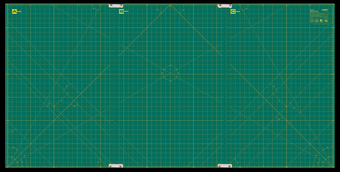OLFA RM-CLIPS/3-01 35" x 70" Continuous Grid Rotary Mat Set | P-Rex ...
