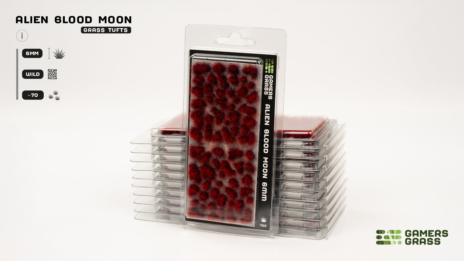 Gamers Grass Alien Blood Moon 6mm Tuft Wild | P-Rex Hobby | 738956790460