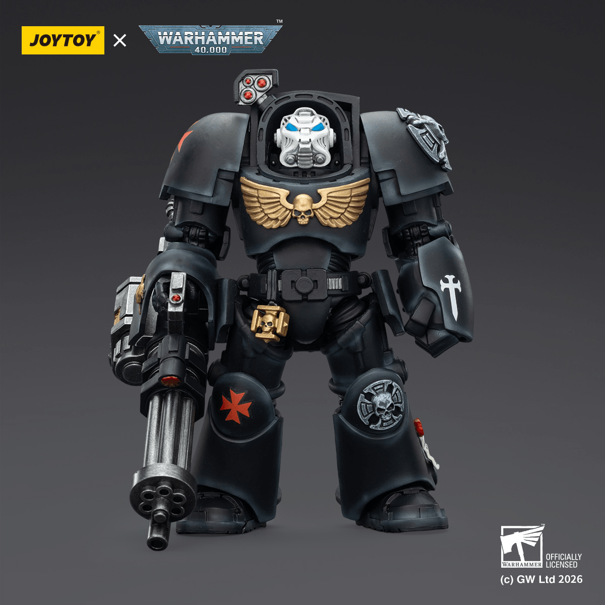 Black Templars Terminator 3 with Power Fist and Assault Cannon Action ...