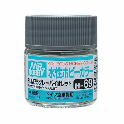 Mr Hobby AQUEOUS HOBBY COLOR - H69 SEMI-GLOSS RLM75 GRAY (GERMAN ...