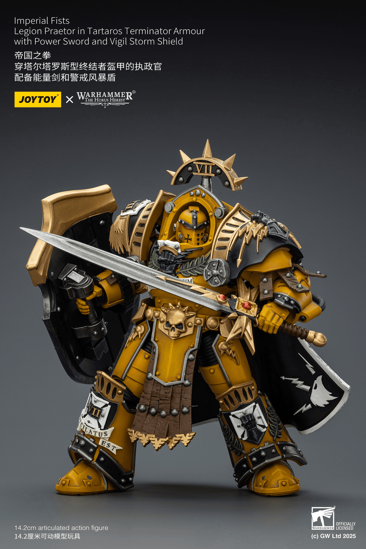Imperial Fists Legion Praetor in Tartaros Terminator Armour with Power ...