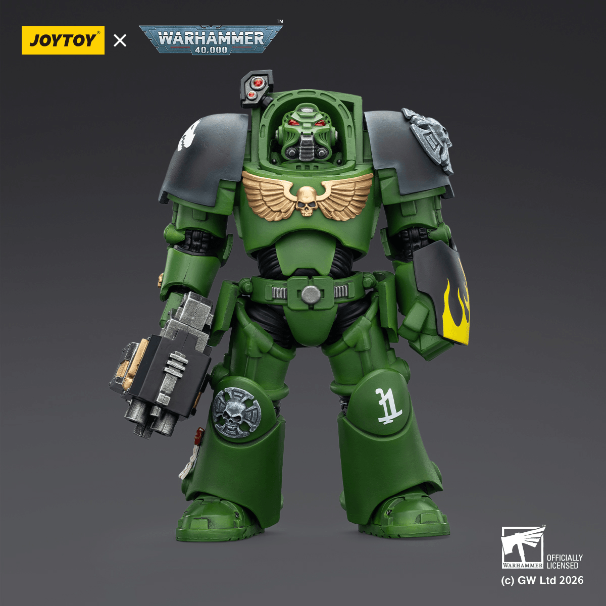 Salamanders Terminator 2 with Power Fist and Storm Bolter Action Figure ...