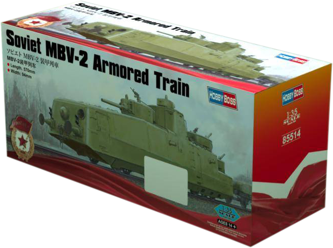 Hobby Boss 1/35 Soviet MBV-2 Armored Train Model Kit (6939319255143 ...