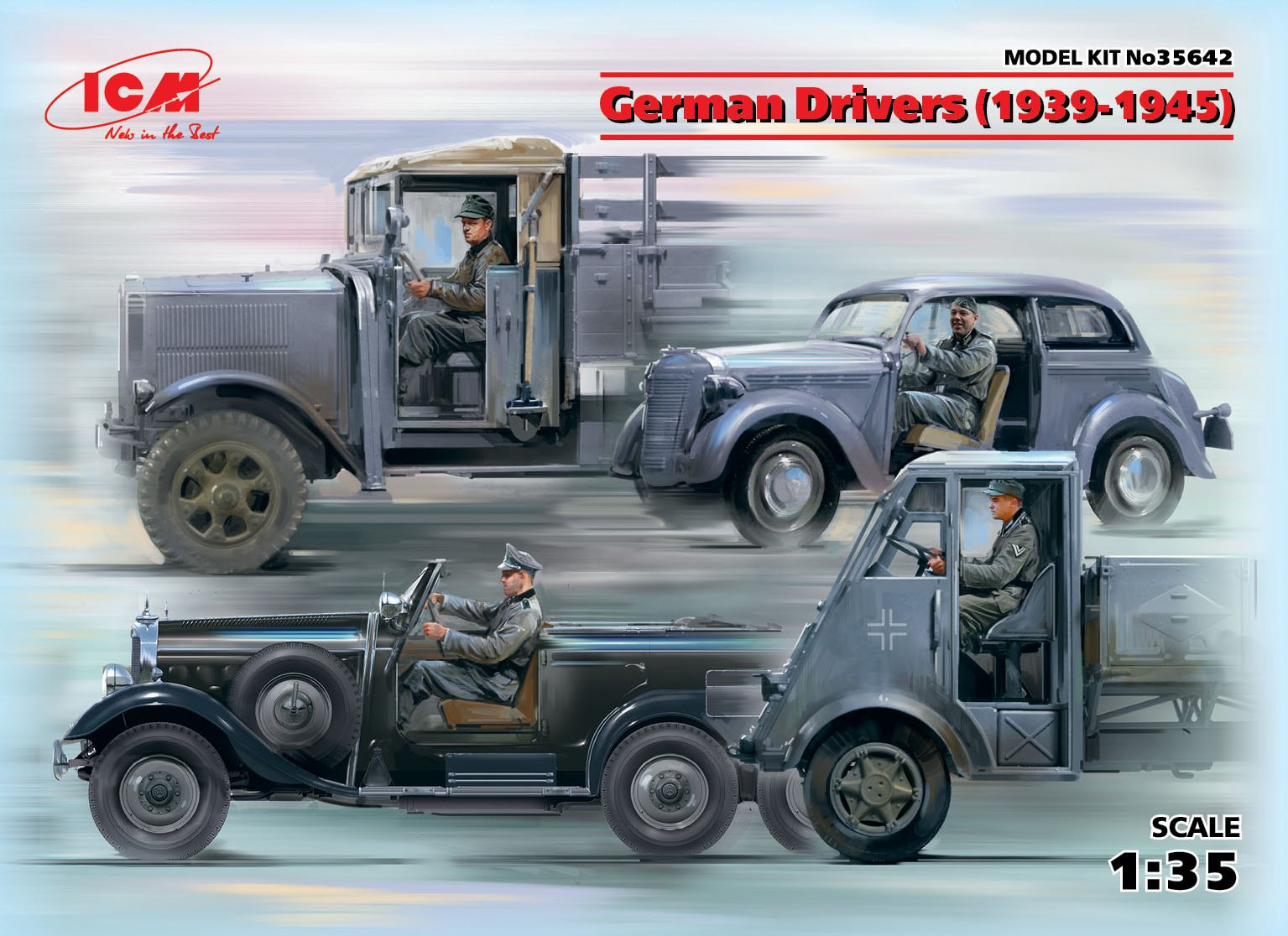ICM 1/35 German Drivers (1939-1945) (4 figures) (4823044405220) | P-Rex ...