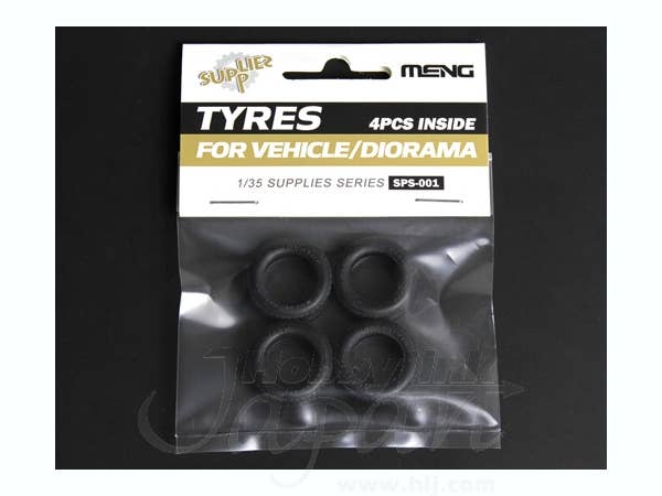 Meng 1/35 Tyres for Vehicle Diorama - 4pcs | P-Rex Hobby | 4897038550210