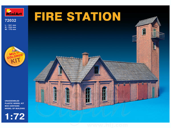 MiniArt 1/72 Fire Station Model Kit | P-Rex Hobby | 5907747900776