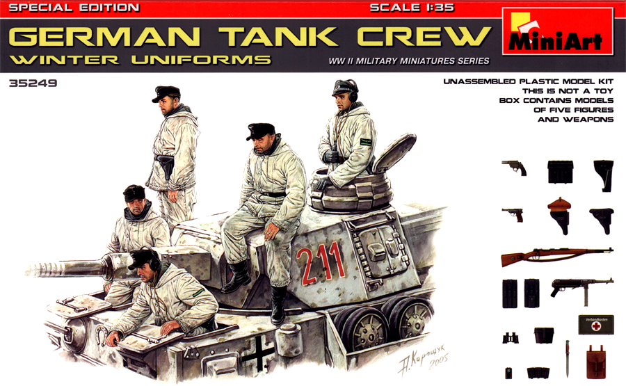MiniArt 1/35 German Tank Crew (Winter Uniforms). Special Edition Figure ...