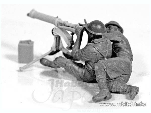 MASTER BOX 1/35 Vickers Machine Gun team, North Africa Desert Battle S ...
