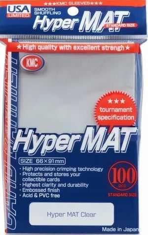 Card Sleeves: Hyper Matte Clear, USA Pack | P-Rex Hobby