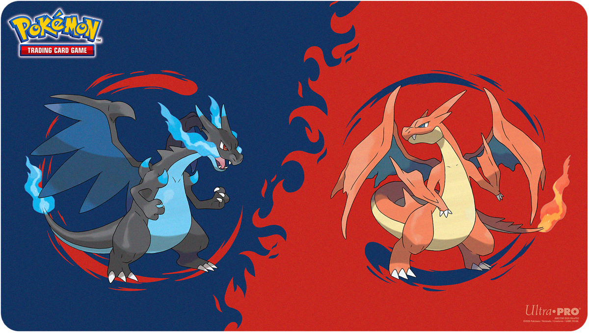 UP PLAYMAT POKEMON MEGA CHARIZARD X & MEGA CHARIZARD Y | P-Rex Hobby