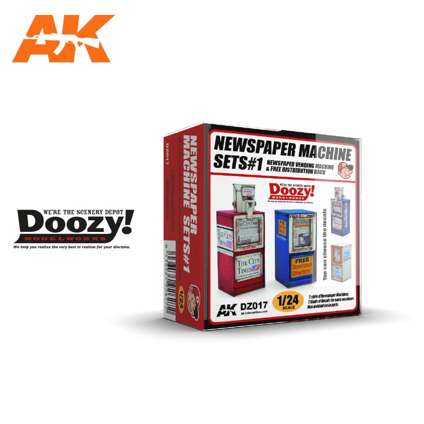 Doozy 1/24 Newspaper Machine Sets - Shop Now | P-Rex Hobby | 8436564926272