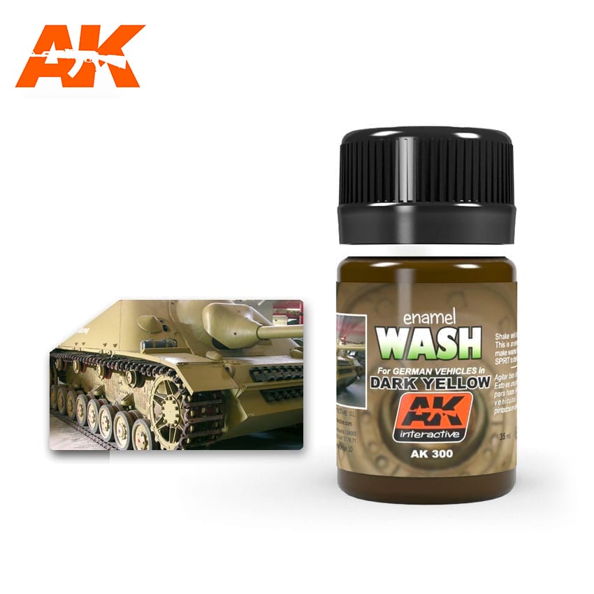 AK Interactive Wash For Dark Yellow Vehicles(8436535573009)|P-Rex Hobby