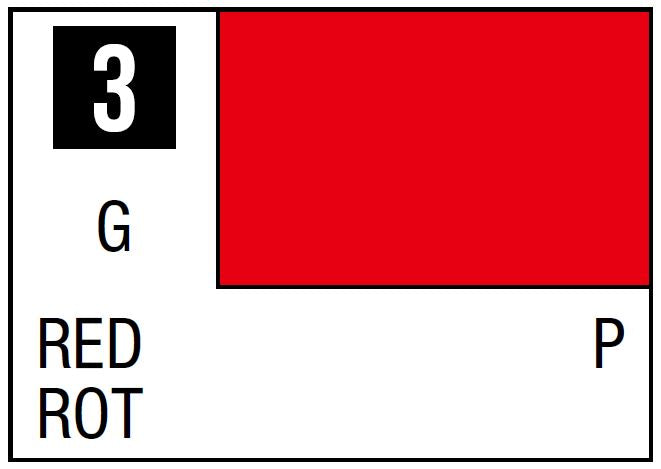 Mr Hobby Mr. Color 3 - Red (Gloss/Primary)(4973028716023)|P-Rex Hobby