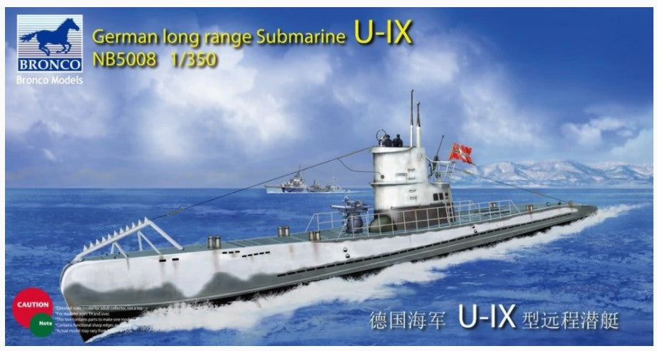 Bronco Models 1/350 German Long Range Submarine Type U-IX-A | P-Rex ...