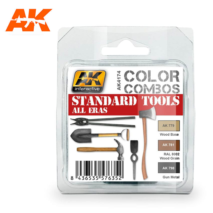 AK Interactive Standard Tools All Eras Color Combo(8436535576352)|P-Rex ...
