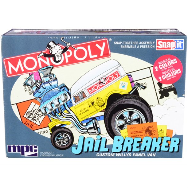 MPC 1/25 Monopoly Jail Breaker Custom Willys Panel Snap Fit Kit Model ...