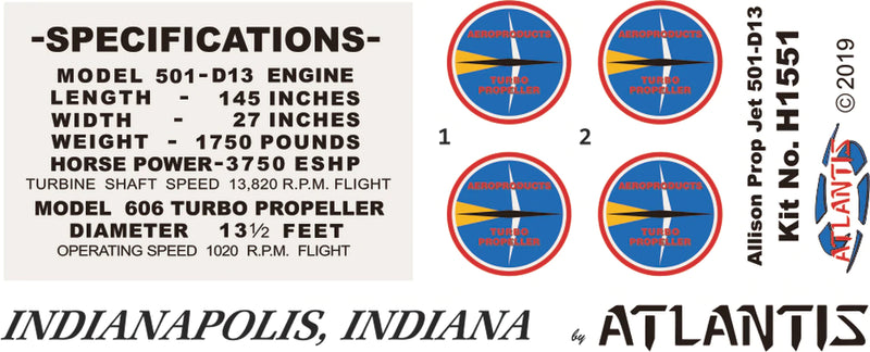 Atlantis Allison Prop-Jet Engine – P-REX Anime Hobby Store